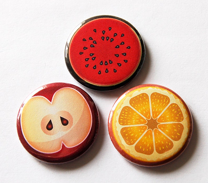 Fruit Magnets Button Magnets Fridge Magnet Food Magnets | Etsy