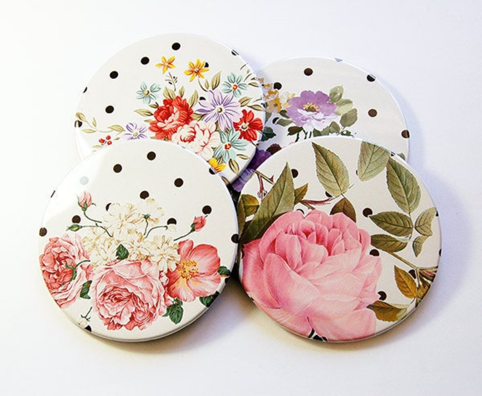 Flower Coasters Floral Coasters Coasters Barware Hostess - Etsy