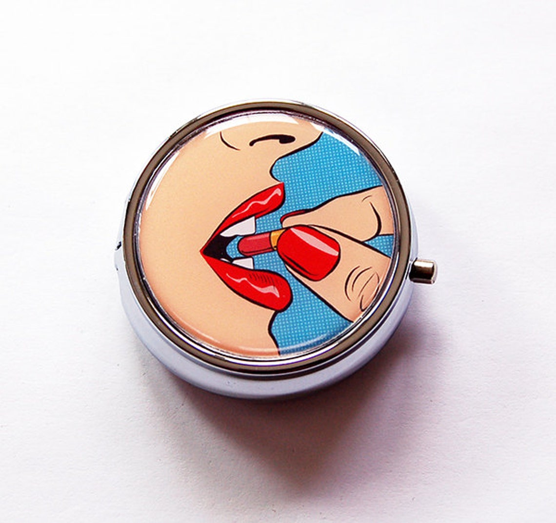 Pill Case for Purse Comic Pill Box Pill Case Popart | Etsy