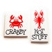 Hot Stuff Lobster Sign, Cute Kitchen Sign, Wall Plaque in Red Black and ...