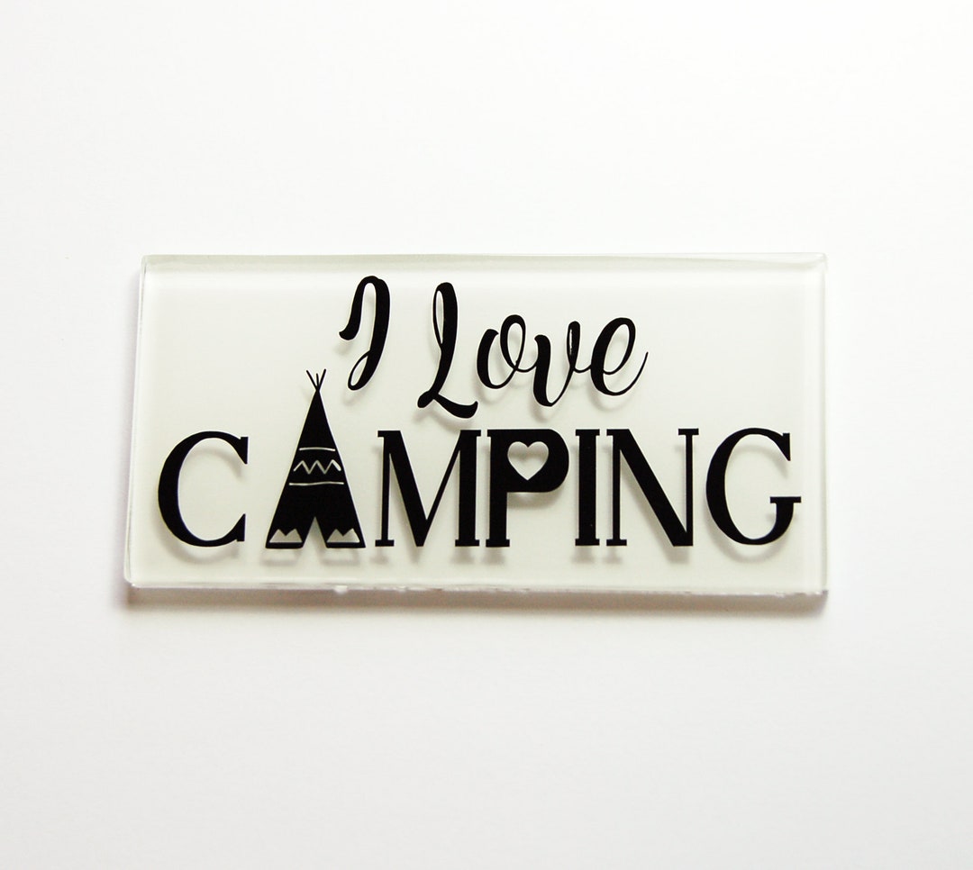 I Love Camping Magnet Glass Refrigerator Magnets Loves to - Etsy