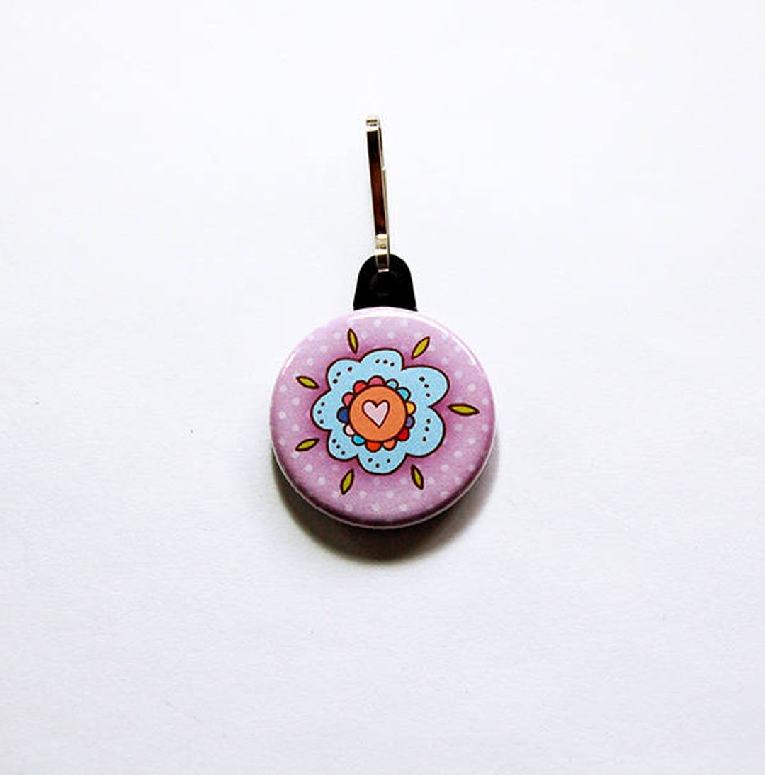 Flower Zipper Pull, Zipper Pull, Purse Charm, Zipper Charm, Flower ...