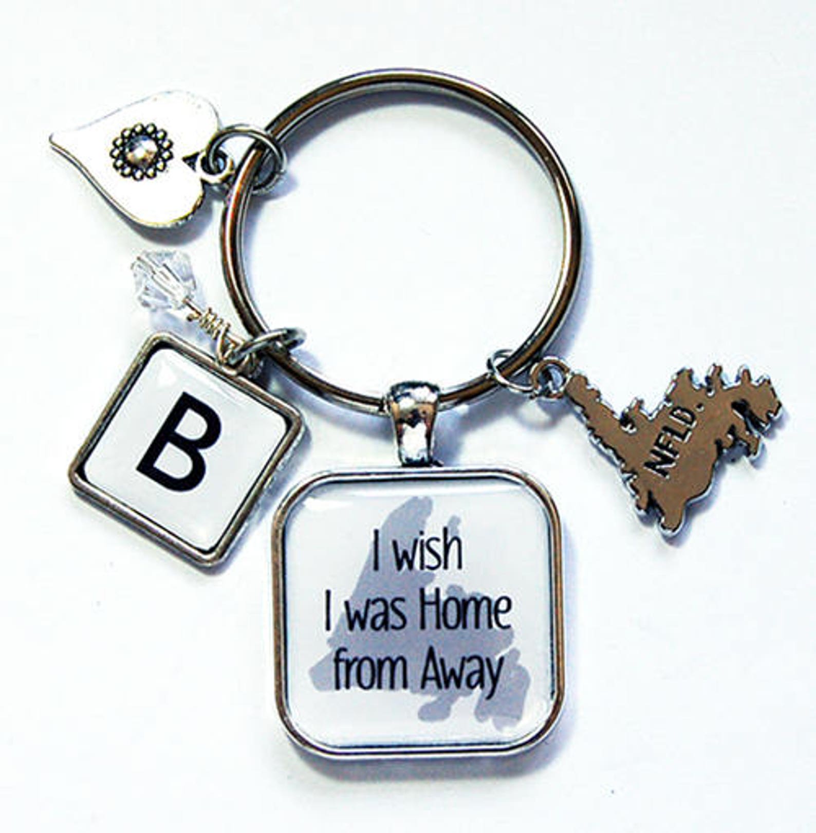 Newfoundland Keychain NFLD Keychain Home From Away Monogram | Etsy