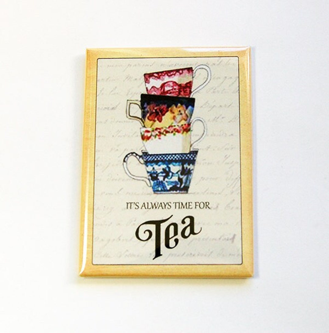 Tea Magnet, Tea Cup Magnet, Kitchen Magnet, ACEO, Magnet, Fridge Magnet ...