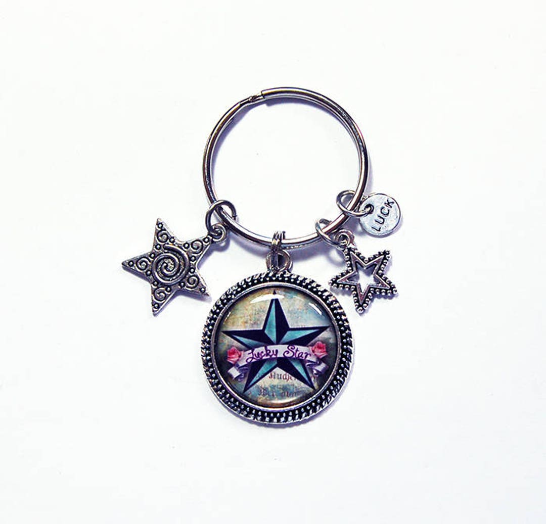 Lucky Star Keyring Luck Keychain Keyring Stocking Stuffer - Etsy