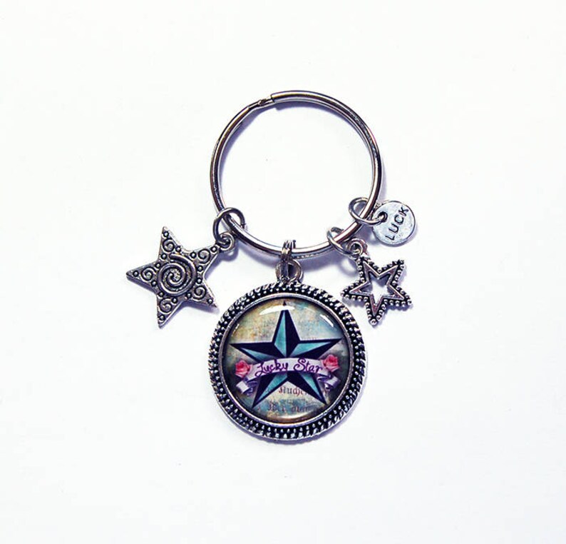 Lucky Star Keyring Luck Keychain Keyring Stocking Stuffer - Etsy
