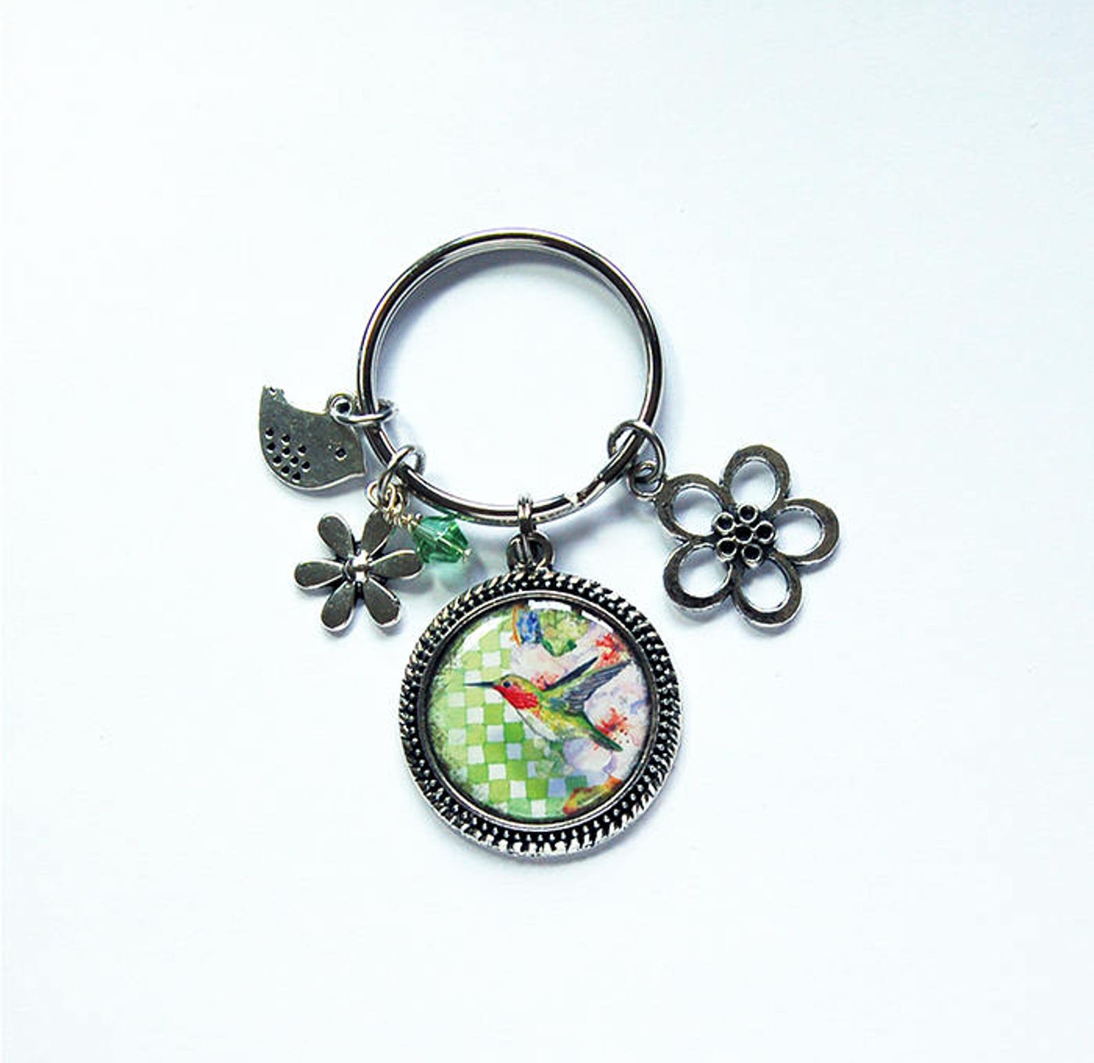 Hummingbird Keychain, Keychain With Charms, Gift for Her, Hummingbird ...