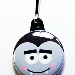 Dracula Halloween Zipper Pull, Kid's Zipper Pull, Dracula Zipper Charm ...