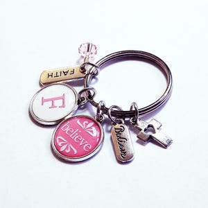 Believe Keychain Faith Keyring Monogram Keychain - Etsy Canada