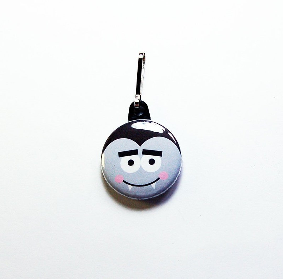 Dracula Halloween Zipper Pull, Kid's Zipper Pull, Dracula Zipper Charm ...
