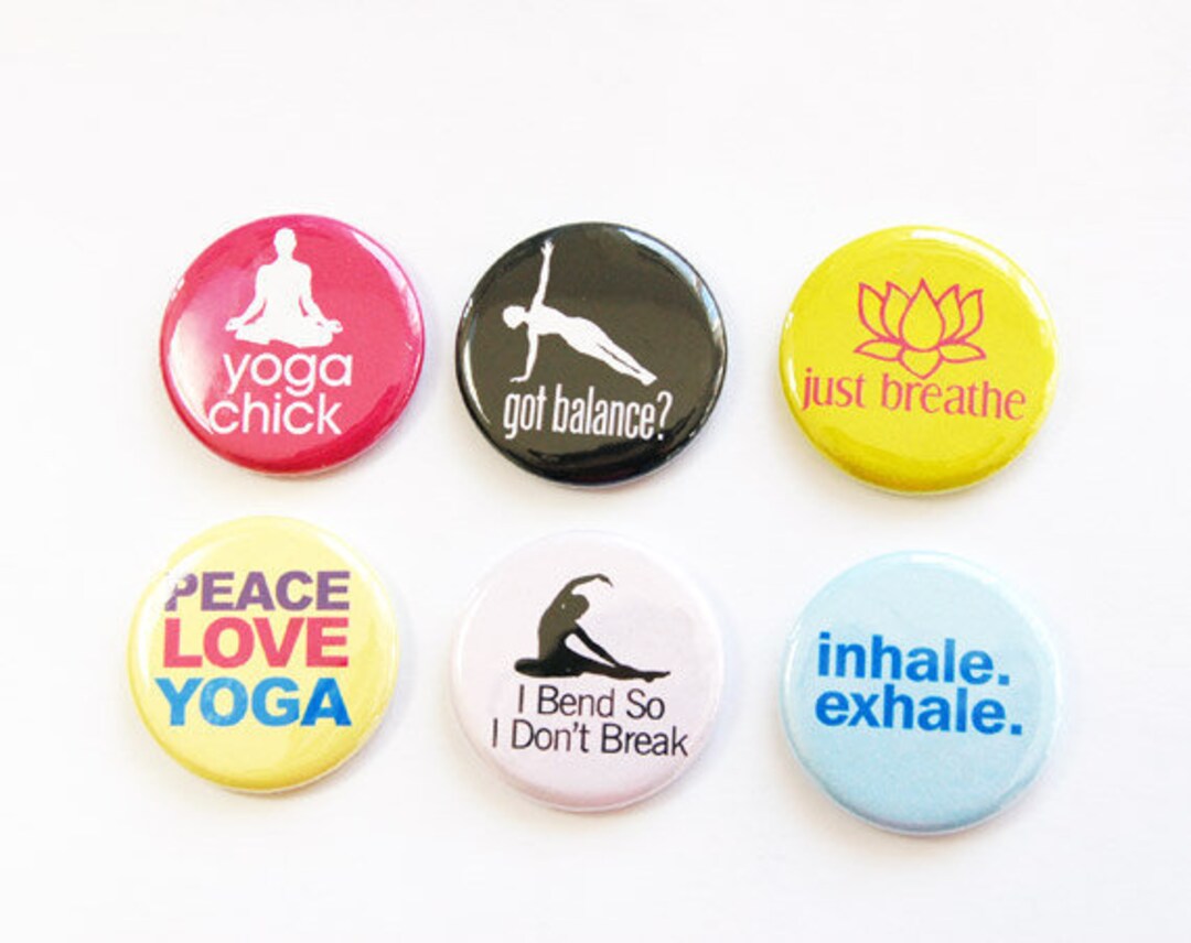 Yoga Magnets, Button Magnets, Yoga, Locker Magnets, Kitchen Magnets ...