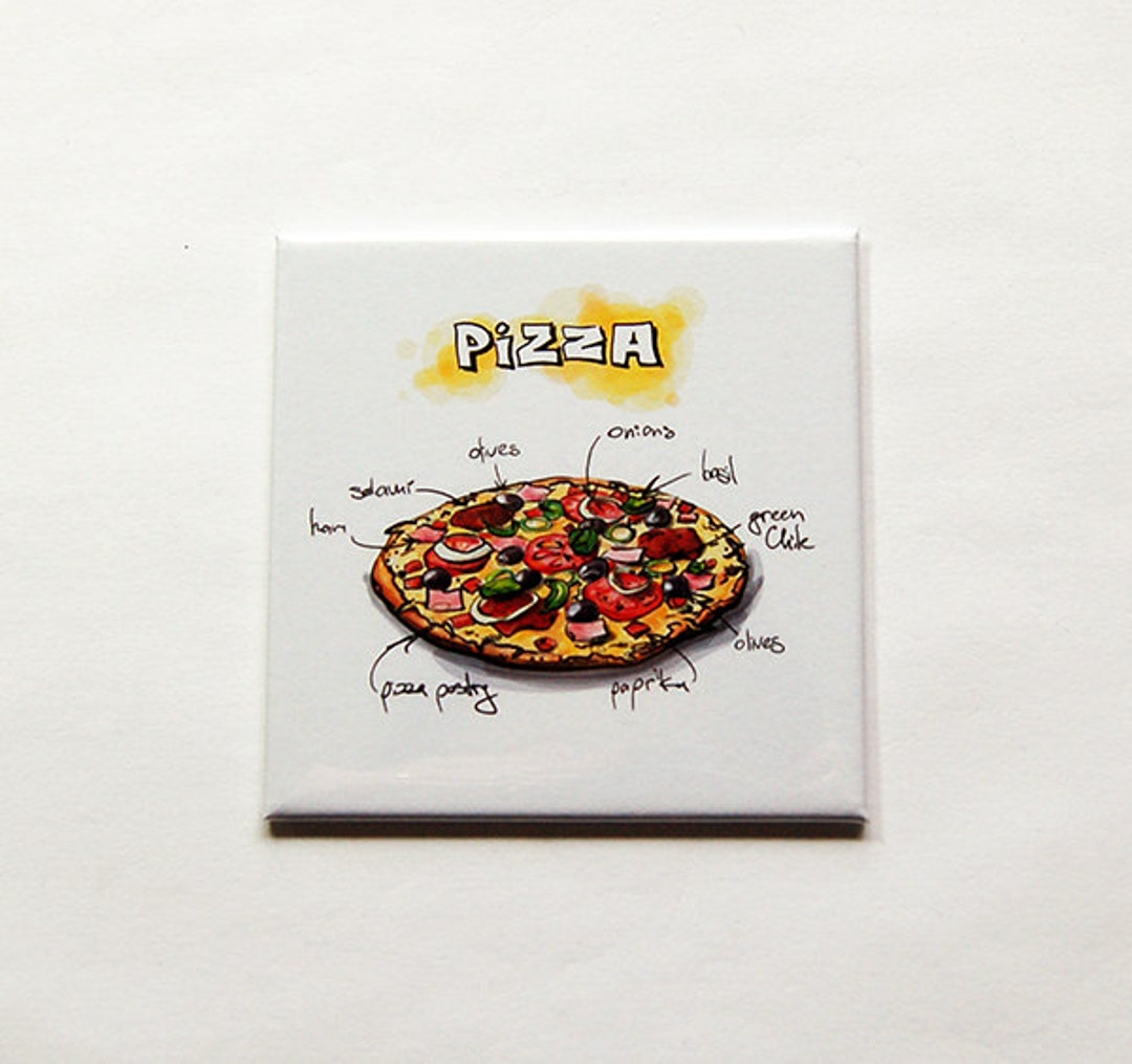 Pizza Fridge Magnet, Pizza Lover Magnet (5972) - Etsy