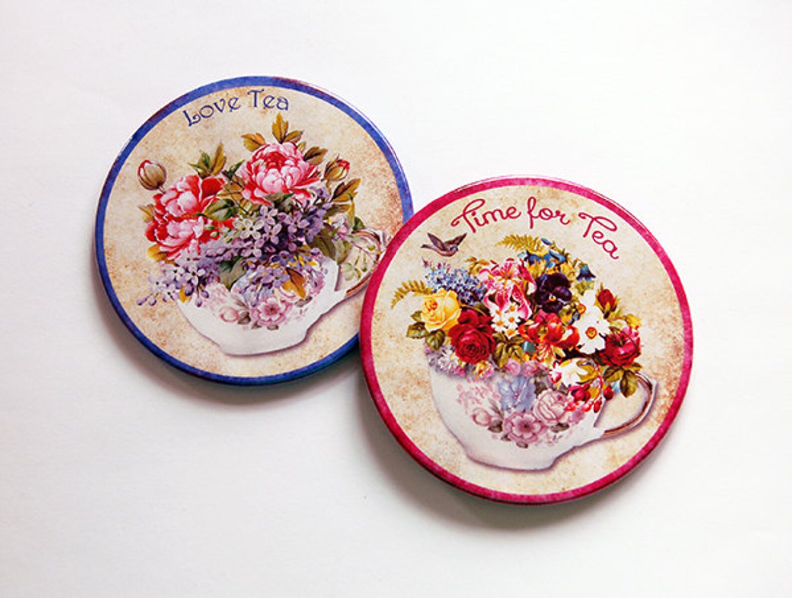 Tea Coasters, Coasters, Tea Cup Coaster, Hostess Gift, Drink Coasters ...