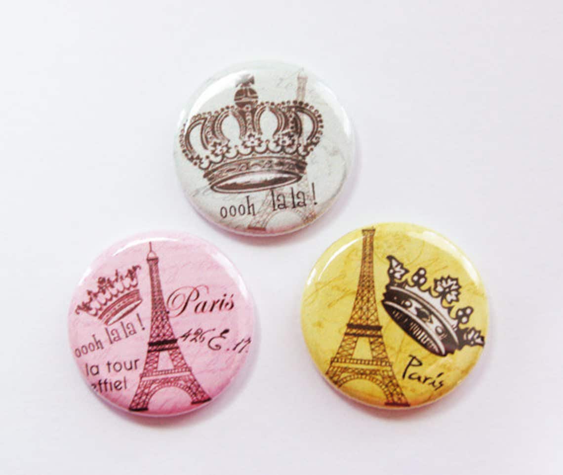 Paris Magnet Set Paris Themed Magnets With Eiffel Tower and - Etsy