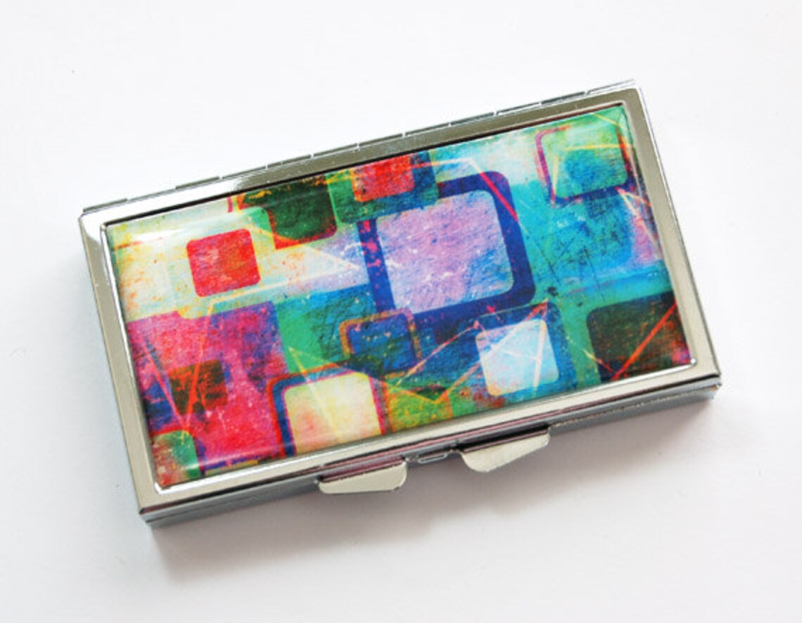 Pill Case for Purse 7 Day Pill Box Abstract Design Travel | Etsy
