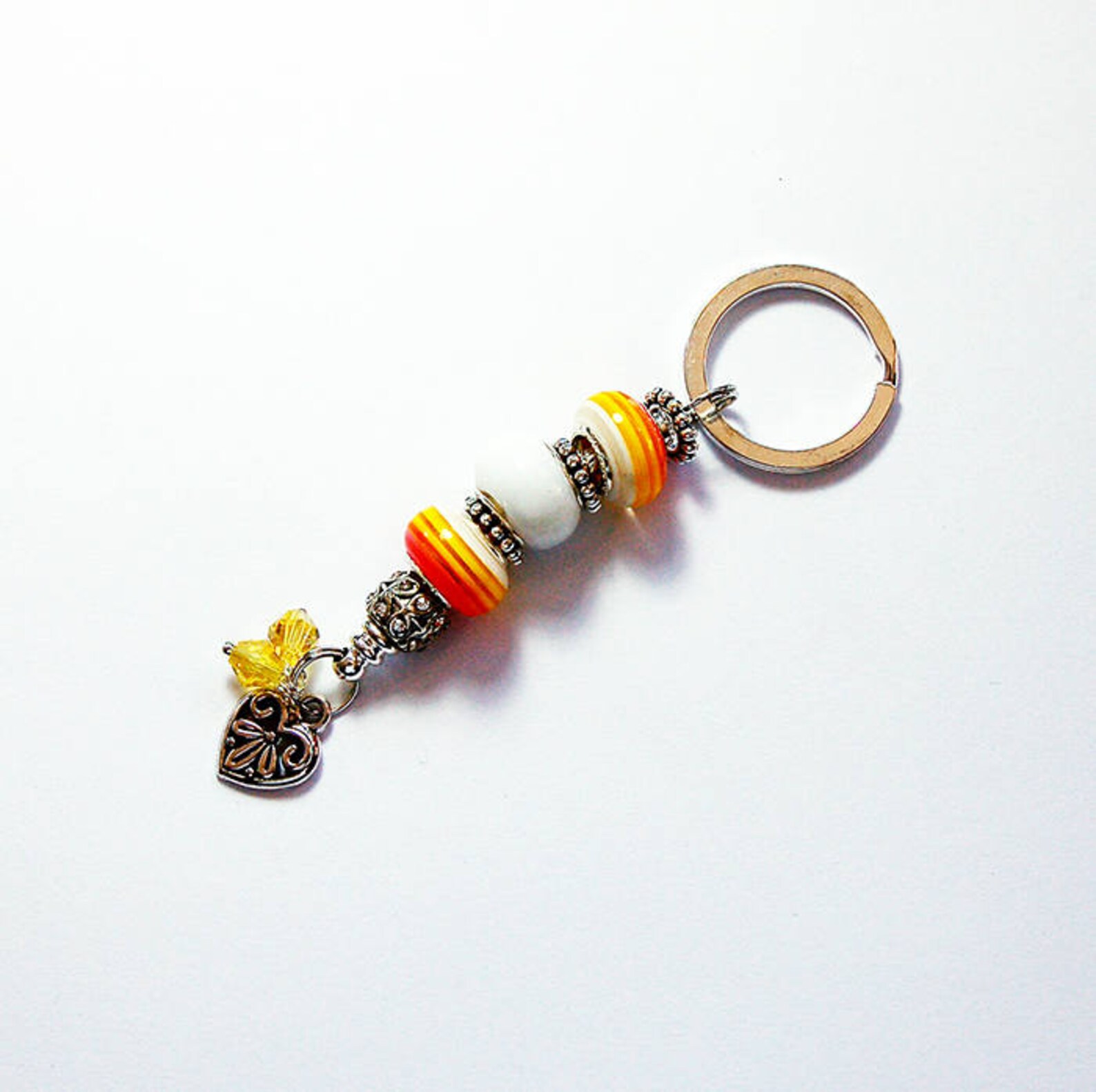 Keychain for Her Pretty Keyring Glass Bead Keychain - Etsy