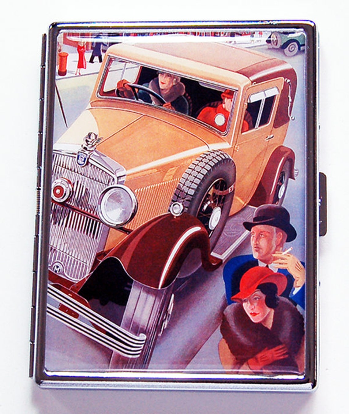 Art Deco Cigarette Case Retro Design Slim Cigarette Case - Etsy Canada
