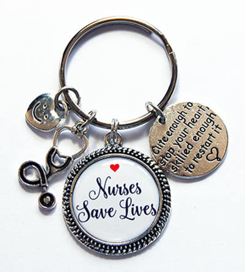 Nurse Keychain, Nurses Save Lives, Gift for Nurse, Nurse Key Ring ...