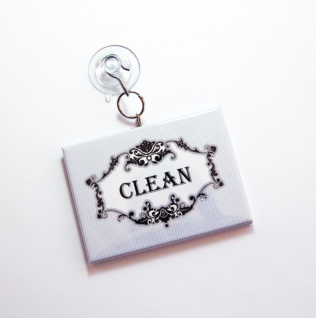 Dishwasher Sign, Kitchen Sign, Sign With Suction Cup, Clean Dishes Sign ...