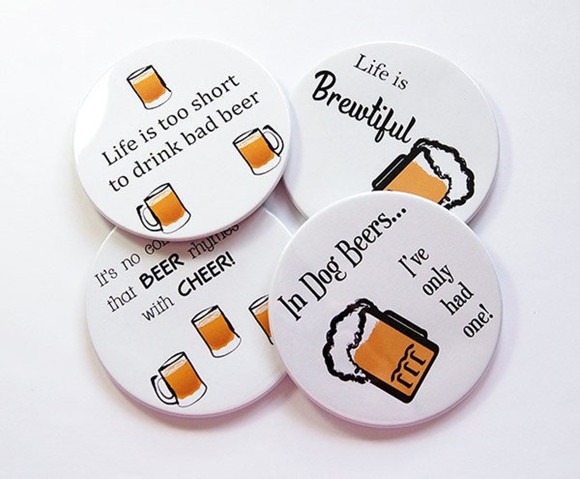 Beer Coasters Drink Coasters Coasters Tableware Beer - Etsy