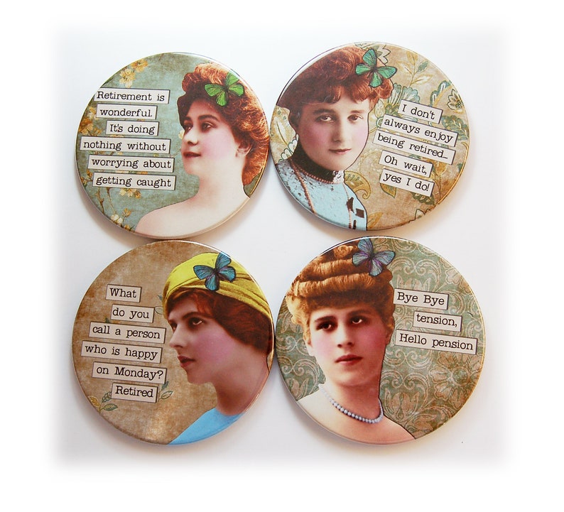 Funny Retirement Coasters Drink Coasters for Retirement - Etsy