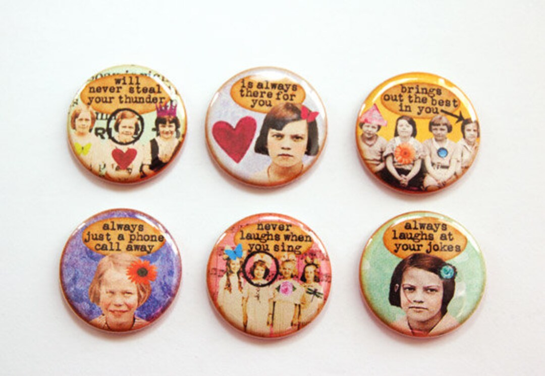 Funny Magnets, Gift for Friend, Magnets, Button Magnets, Locker Magnets ...