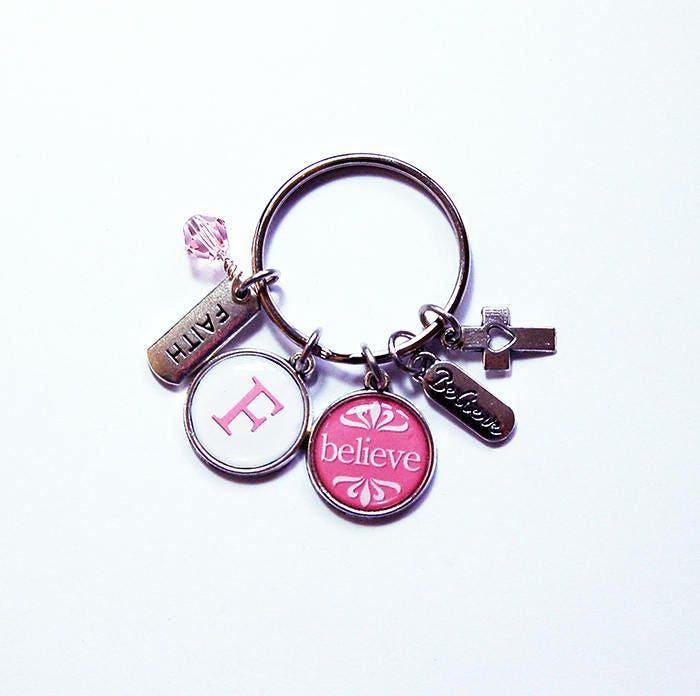 Believe Keychain Faith Keyring Monogram Keychain - Etsy Canada