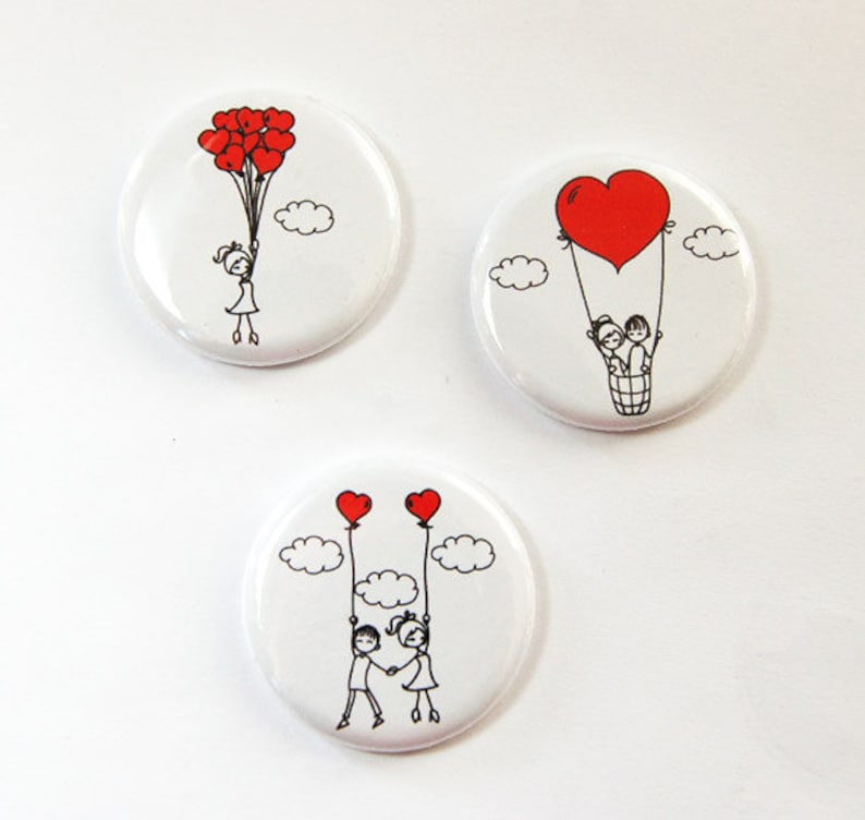 Love Magnets Valentine Magnets Button Magnets Kitchen | Etsy