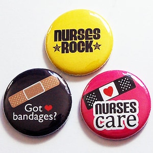 Nurse Magnets, Nurse Appreciation, Nurses Week Magnet Set, Magnet Trio ...