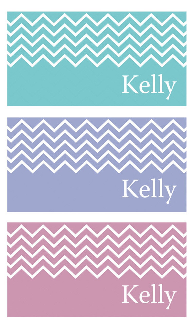 Personalized Business Card Case Chevron You Pick Color - Etsy