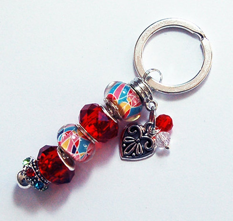 Red Keychain Cute Keyring Keychain for Her Keyring for Her - Etsy