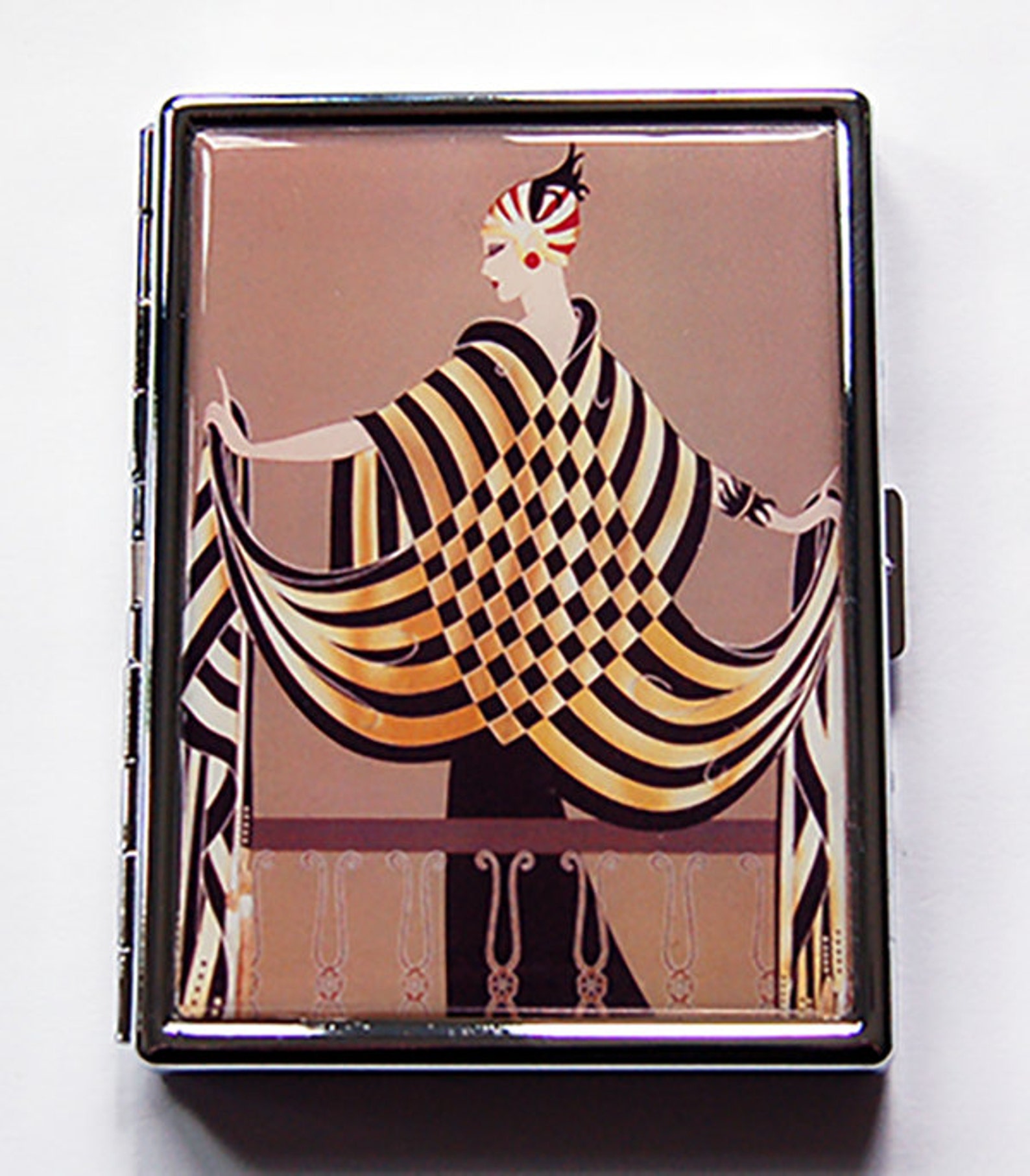 Art Deco Cigarette Case Retro Cigarette Case Slim Cigarette - Etsy