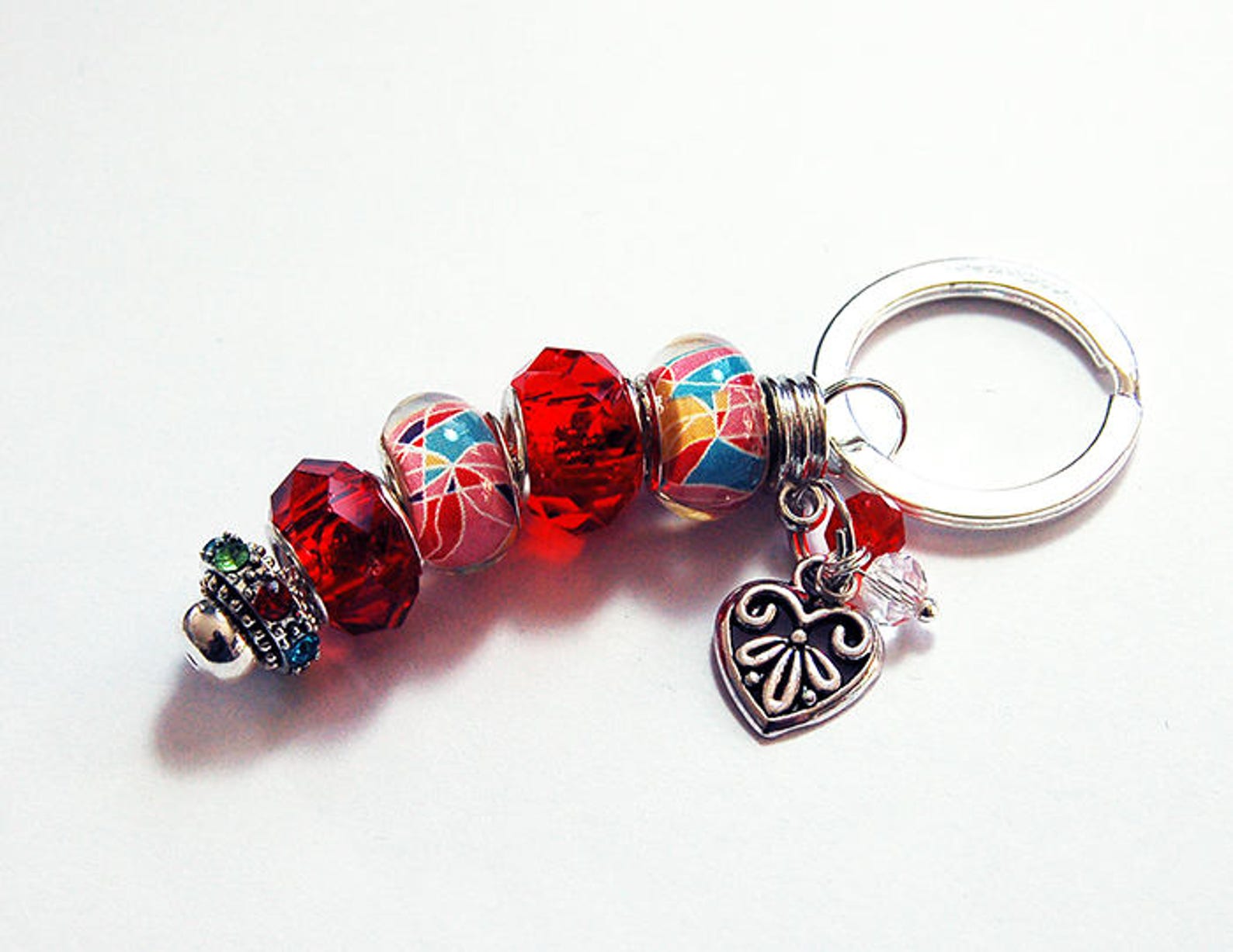 Red Keychain Cute Keyring Keychain for Her Keyring for Her - Etsy