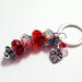 Red Keychain, Cute Keyring, Keychain for Her, Keyring for Her, Stocking ...