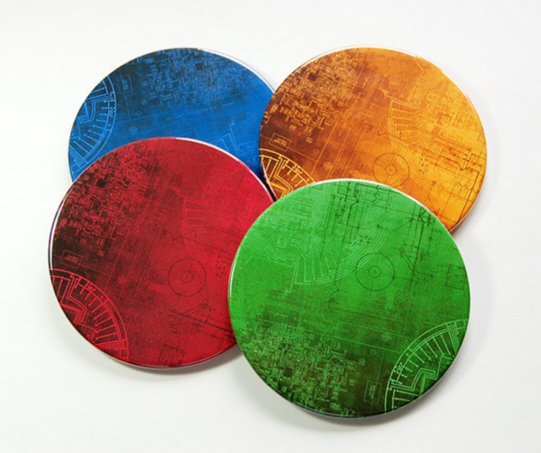 Circuit Board Coasters, Drink Coasters, Hostess Gift, Coasters, Geekery ...