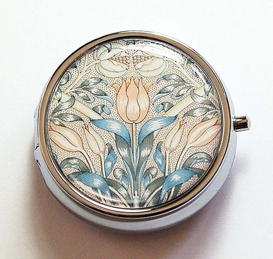Art Nouveau Round Pill Case, Round Pill Container, Mothers Day Gift ...