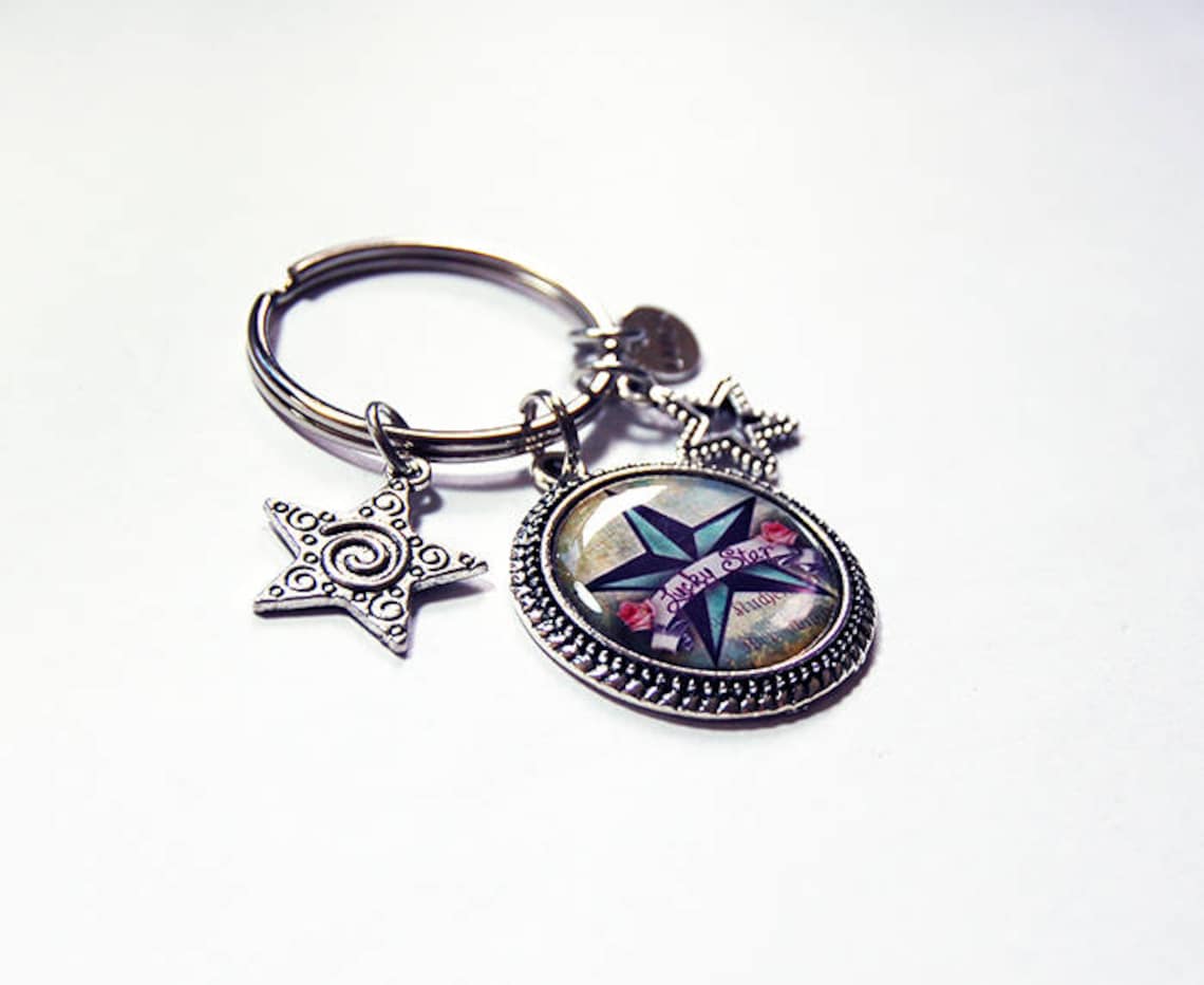Lucky Star Keyring Luck Keychain Keyring Stocking Stuffer - Etsy