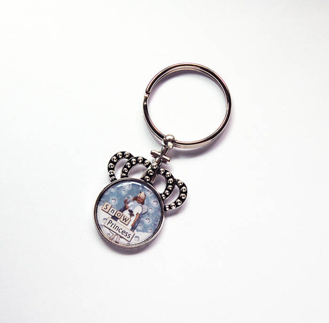 Snow Princess keychain Crown Keyring Princess Key Ring gift | Etsy