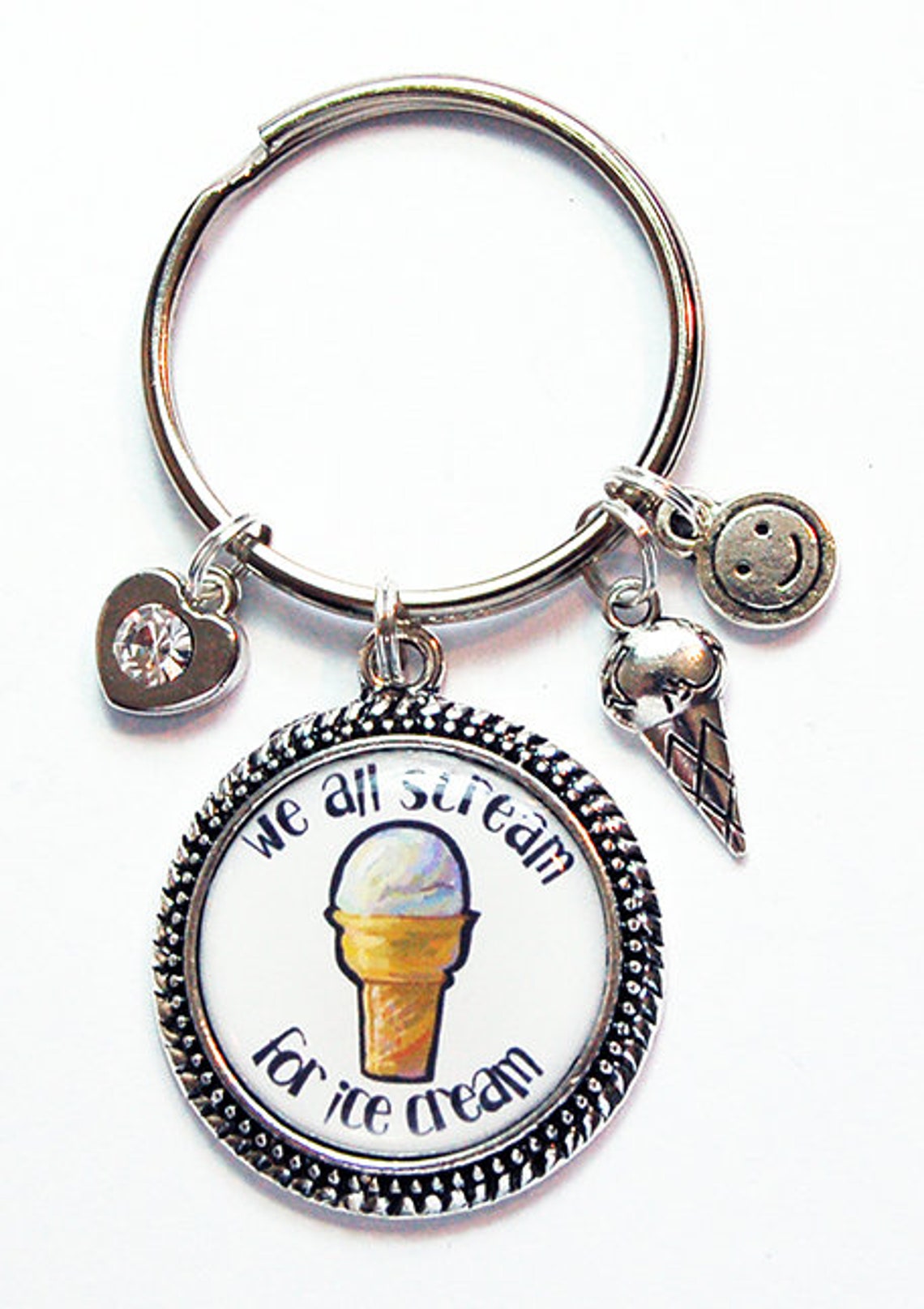 We All Scream for Ice Cream Keyring Keychain With Charms Ice | Etsy