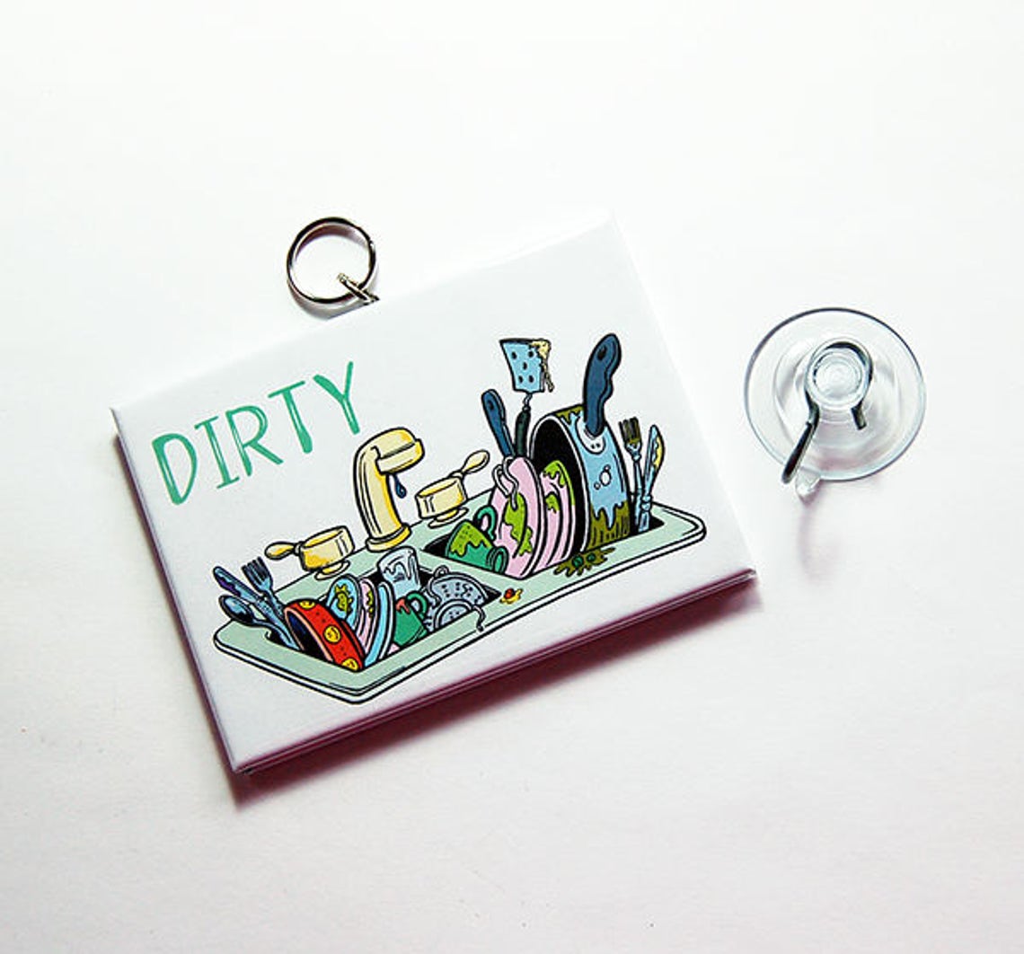 Dishwasher Sign, Dishes in Sink, Clean Dishes Sign, Dirty Dishes Sign ...