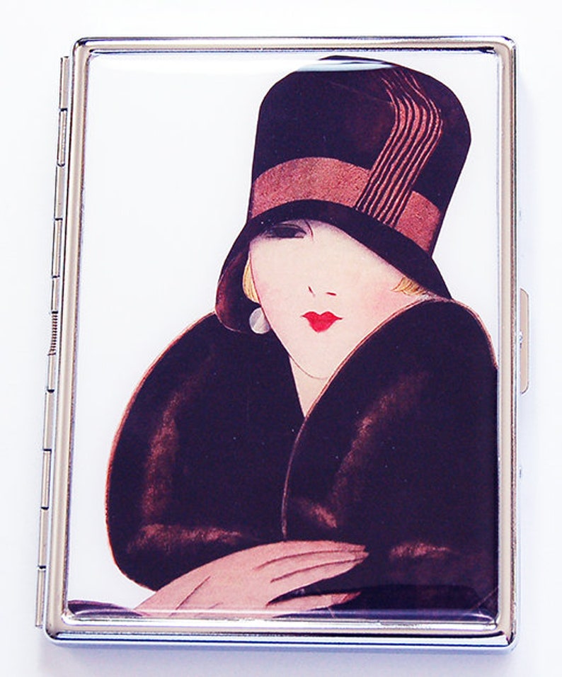 Art Deco Cigarette Case Elegant Slim Cigarette Case - Etsy