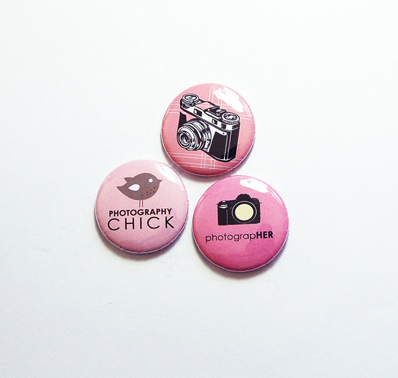 Pink Photography Magnet Set Magnet Trio Gift for | Etsy