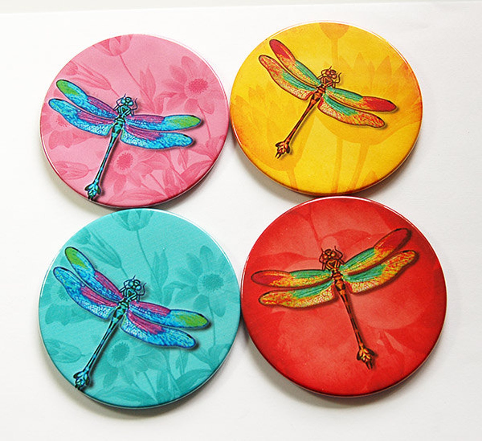 Dragonfly Coasters Wine Coasters Coasters Drink Coasters | Etsy