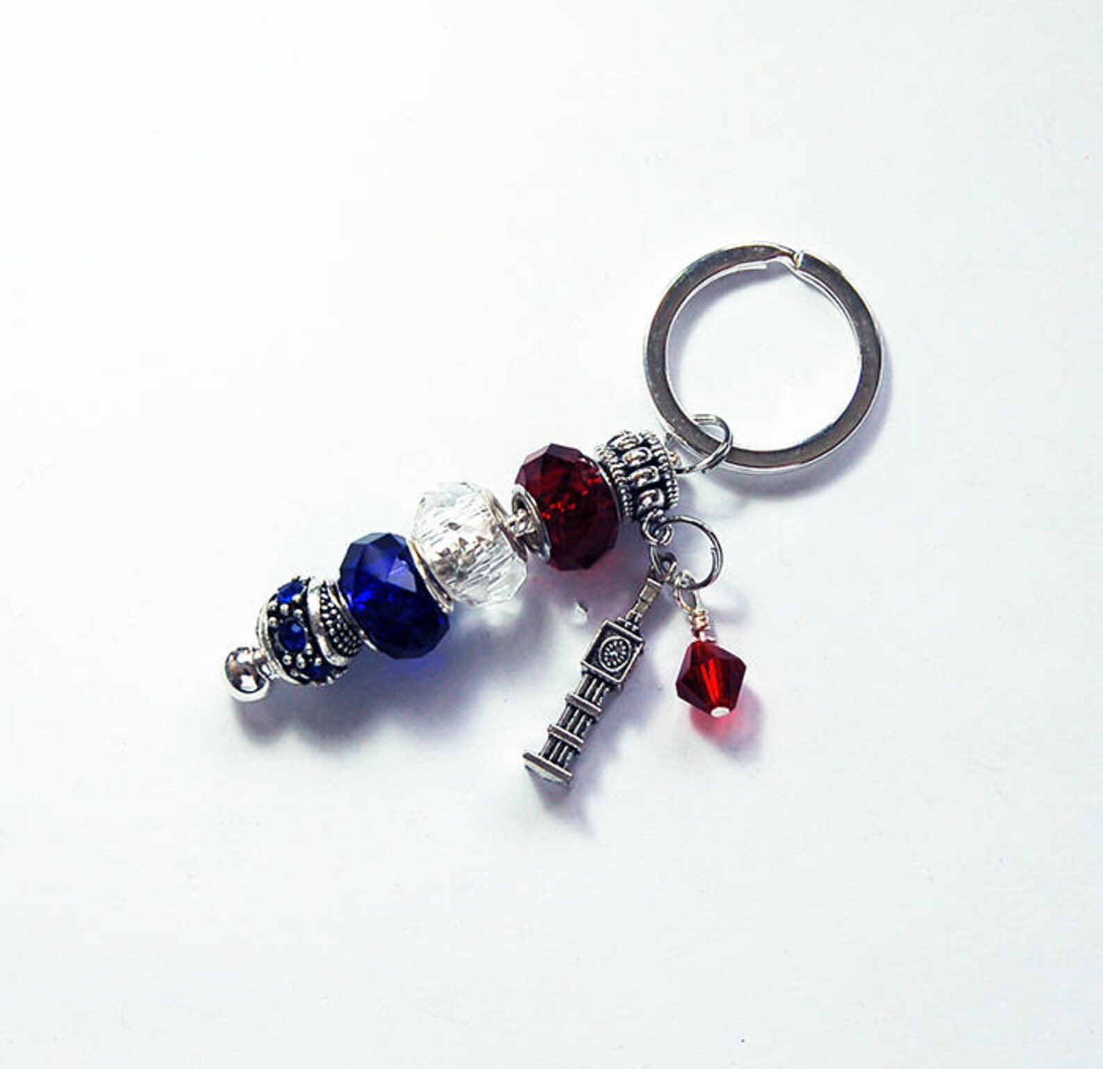 England Keychain Big Ben Keychain Beaded Keychain European - Etsy