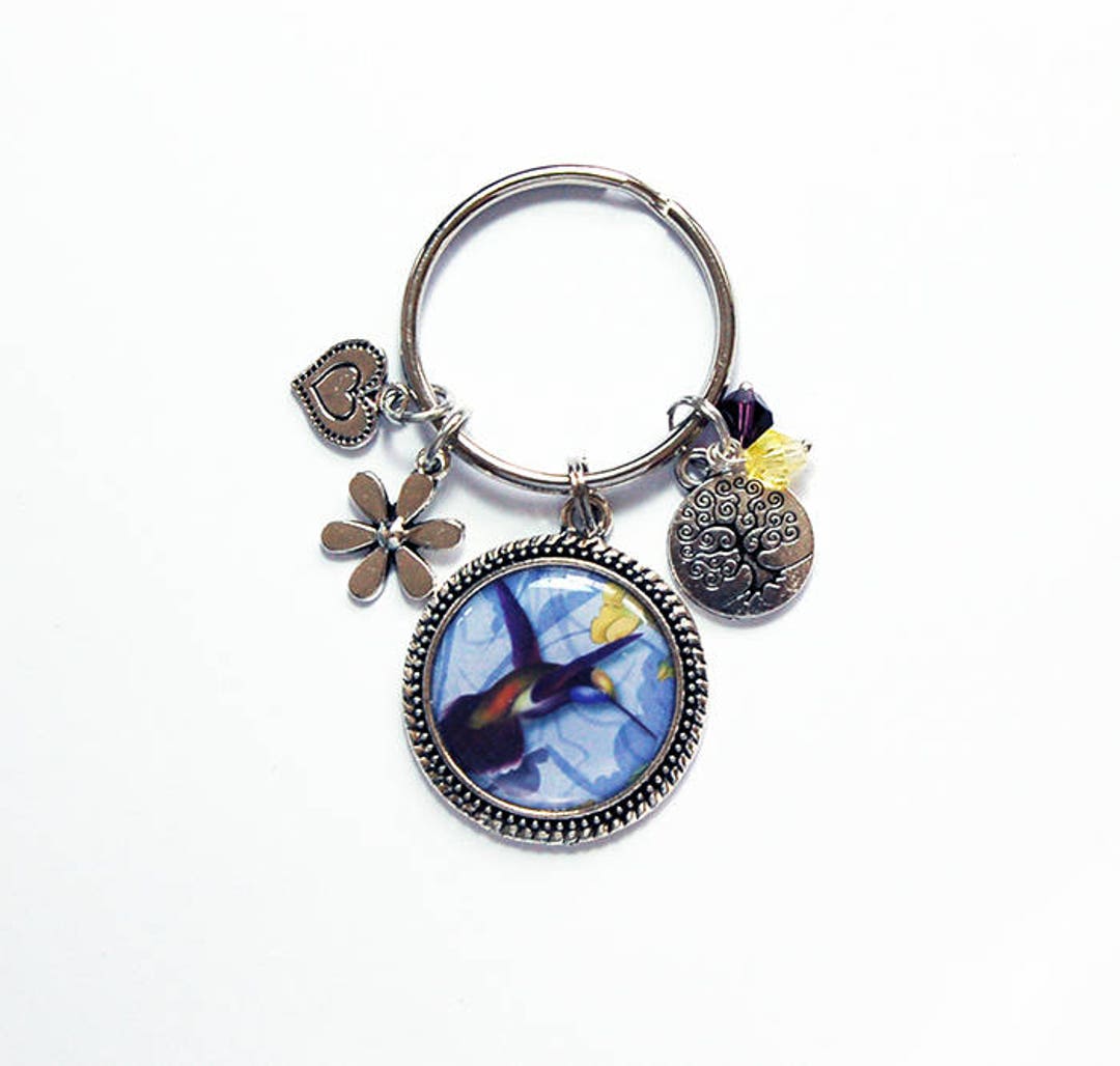 Hummingbird Keychain Cute Keychain Hummingbird Keyring - Etsy