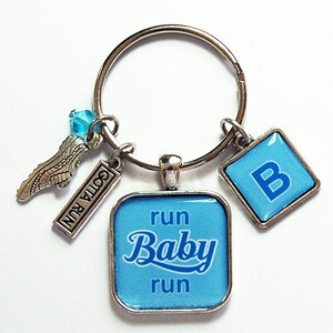 Run Baby Run Keychain Personalized Gift Gift for Runner - Etsy