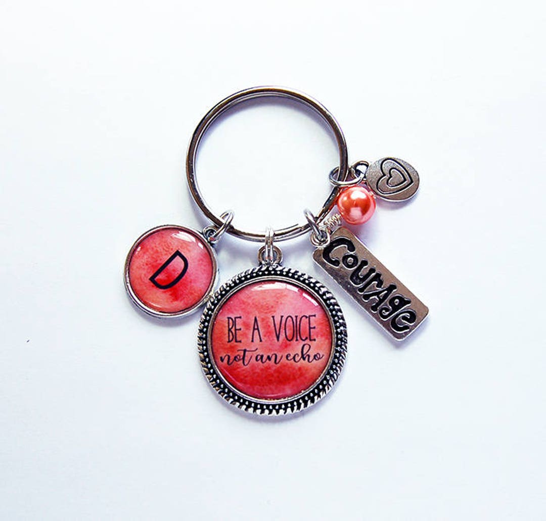 Be A Voice Keychain, Monogram Keychain, Keyring, Stocking Stuffer, Gift ...