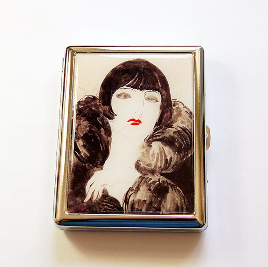 Cigarette Box, Cigarette Case, Slim Metal Cigarette Case, Woman Smoking ...