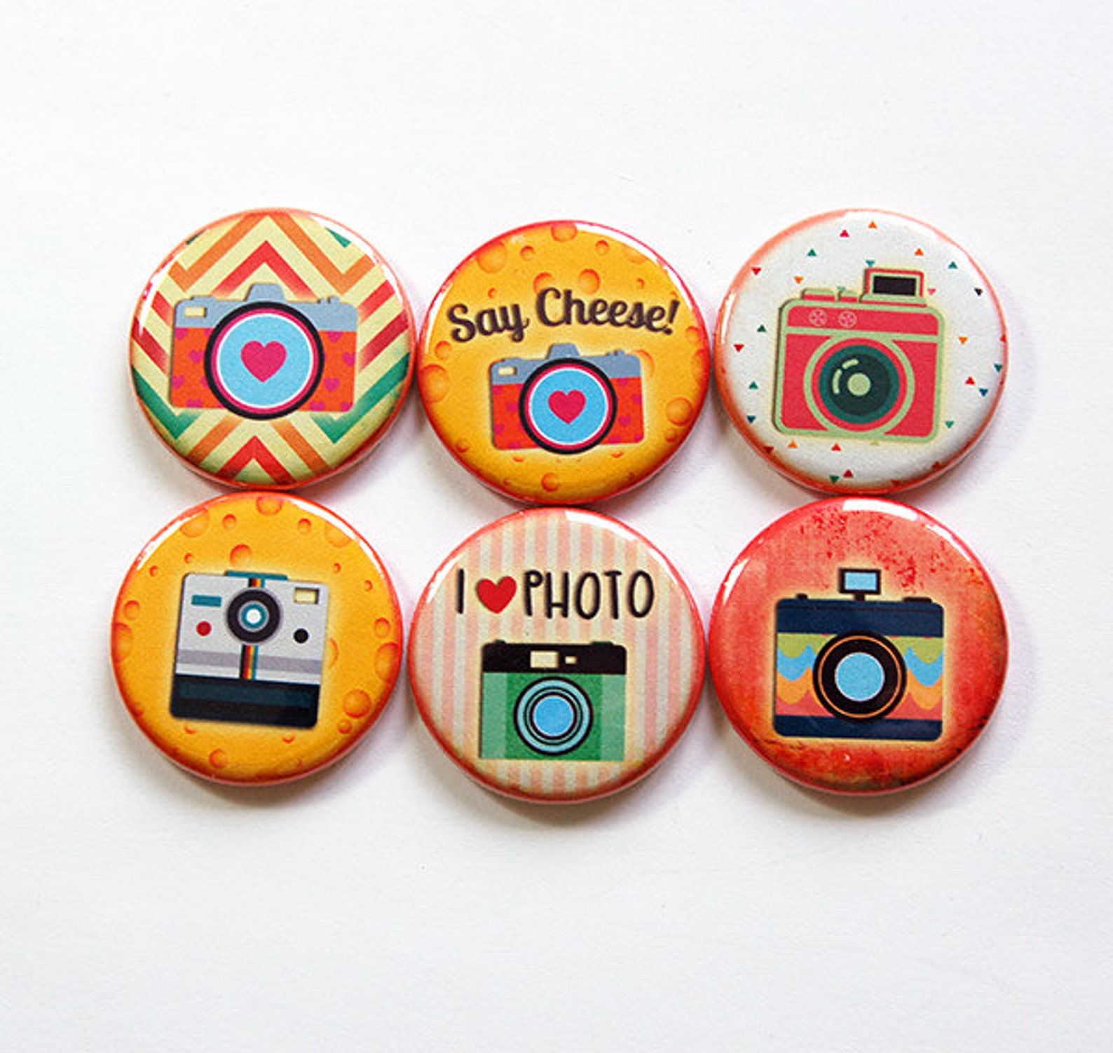 Photography Magnets Button Magnets Camera Magnets Kitchen - Etsy