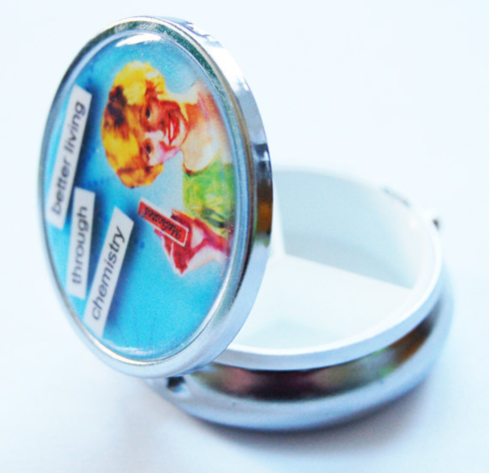 Funny Pill Box Pill Case Pill Container Blue Gift for Her - Etsy